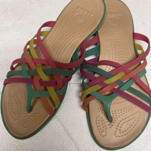 CROCS | Shoes | Crocs Womens Colorful Strappy Sandals | Poshmark